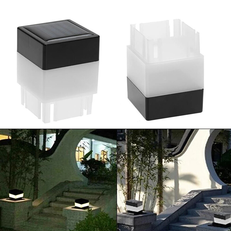 Solar Post Light 2x2" Waterproof LED Outdoor Garden Street Step Fence ...