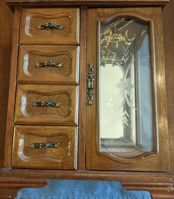 Vintage The Commodore Collection Wooden Jewelry Box by Rosalco | eBay