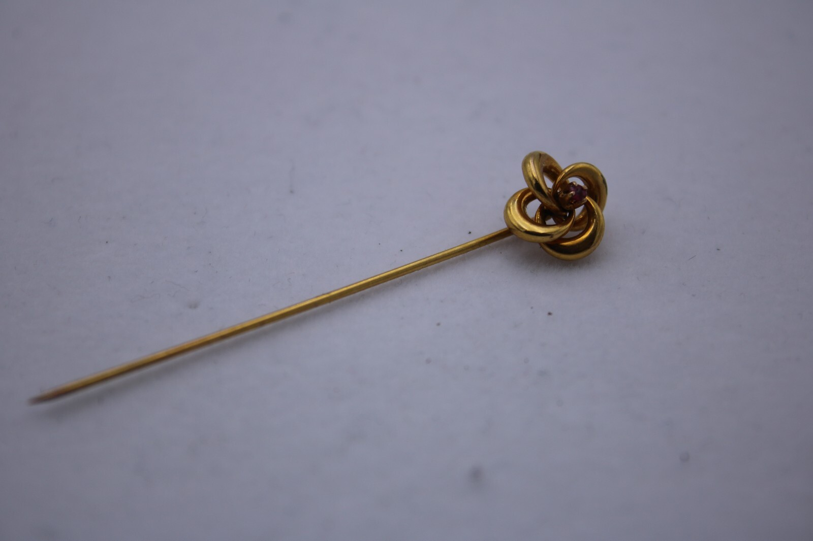 14k gold vintage brooch pin - Gem