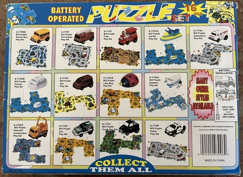 Battery Operated Puzzle Vehicle Play Car Set Military Force Track 16pcs ...