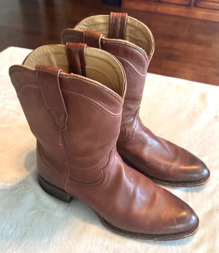 Tecovas Earl Roper Boots Mens 9.5D Handmade Leather Brown Western ...