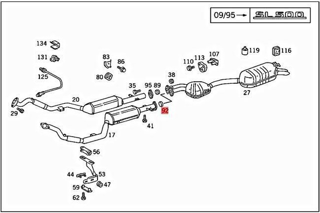 Mercedes-Benz 1269970041 Genuine OEM Factory Original Flange Seal for ...