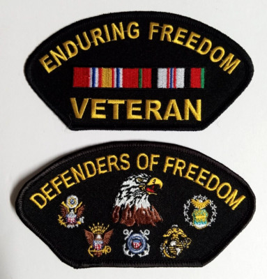 Enduring Freedom Veteran Defenders Military Embroidered Patch Lot (Qty ...