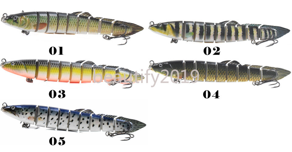 2PCS Mulit Jointed Fishing Lure Eel 9 Segments 10cm/10g Wobbler Pike ...
