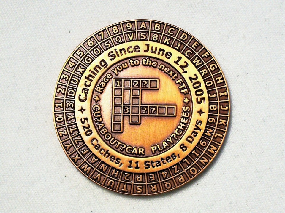 HiDude_98 Puzzle XLE - Antique Copper Finish - New Unactivated Geocoin ...
