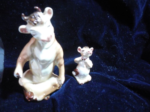Ceramic Art Studios Elsie Cow + Baby Beauregard Salt + Pepper Shaker ...