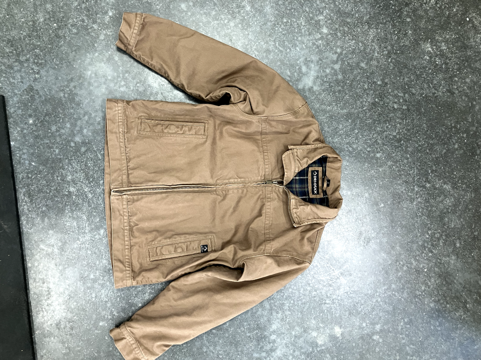 Dri Duck Maverick Canvas Jacket Mens Size: L Flannel-Lined Brown Work ...