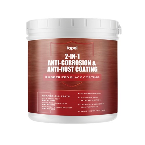 2-in-1 Rust Encapsulator & Anti-Corrosion Paint - Gloss Black 35oz, No ...