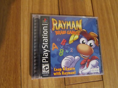 Rayman Brain Games Playstation PS1 Black Label CIB / COMPLETE W/MANUAL ...