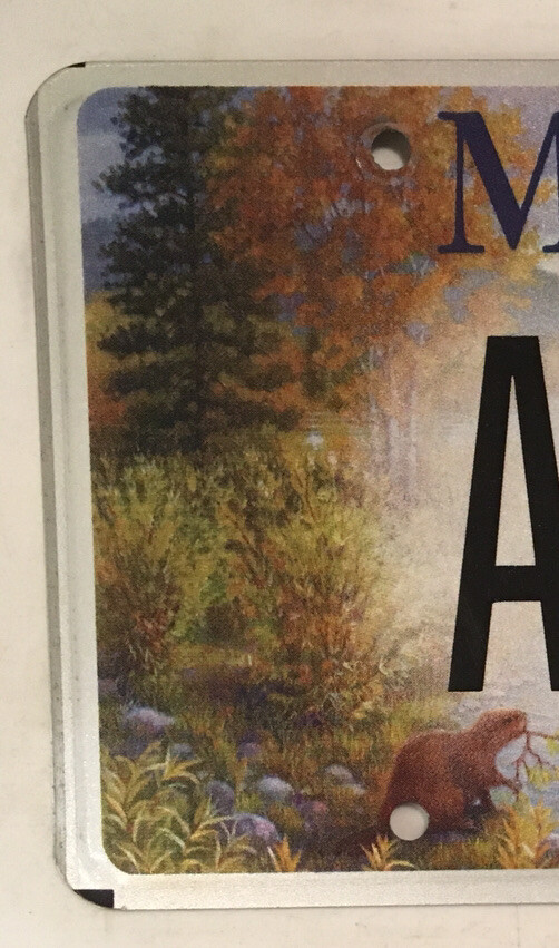 WILDLIFE RIVER OTTER license plate Bitterroot Yellowstone Roe Milk ...