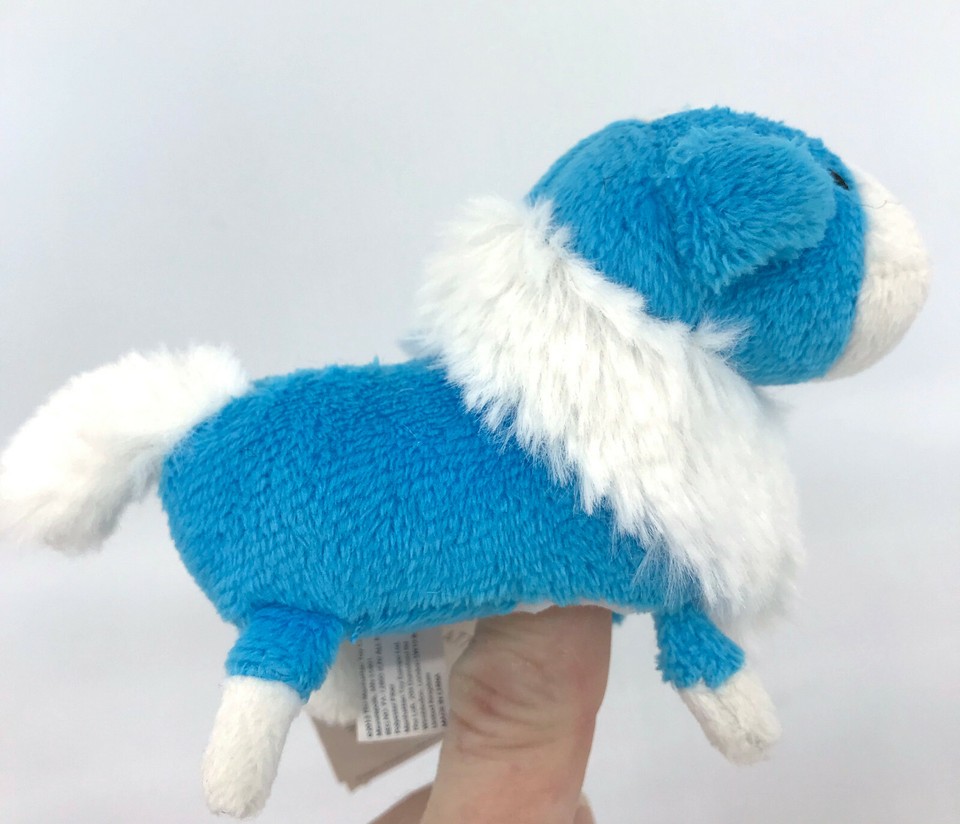 Manhattan Toy NEW Blue Plush Dog Finger Puppet 3in Miniature 2013 Hang ...
