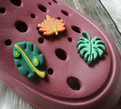 Autumn Crocs Shoe Charms x 3, JIBBITZ, Nature, Leaves, Plants, Pagan ...
