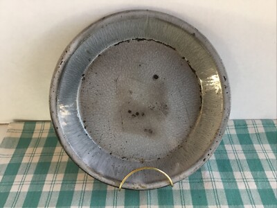 Antique Gray Splatter Enamel Graniteware Vintage 8.5" Pie Pan Plate 1 ...