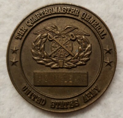 MILITARY CHALLENGE COIN PERSONALIZED THE QUARTERMASTER CORPS UNITED ...