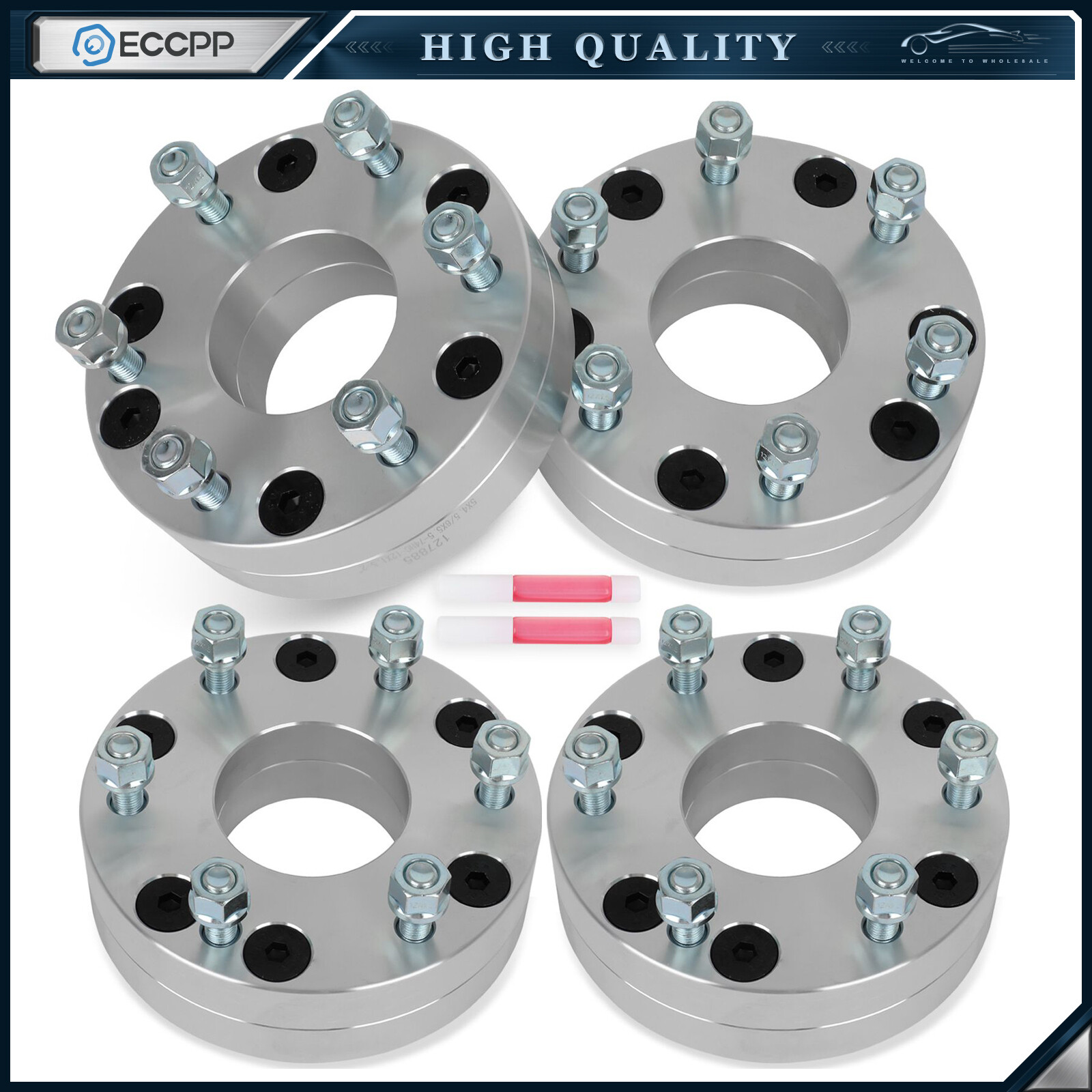 4Pcs 2" Conversion Wheel Adapters 5x4.5 to 6x5.5 For Toyota 5 Lug to 6 ...