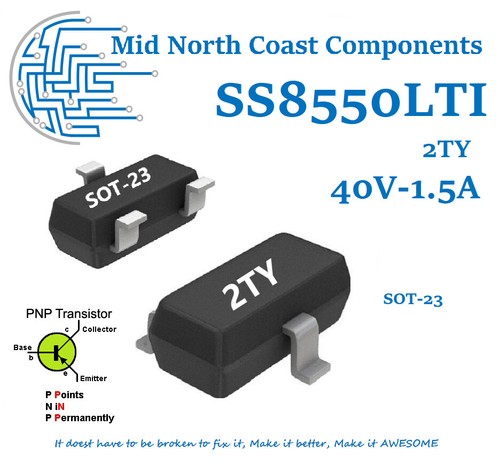 SS8550LTI 2TY 40V 1.5A 0.625W PNP General Purpose Silicon Transistor ...