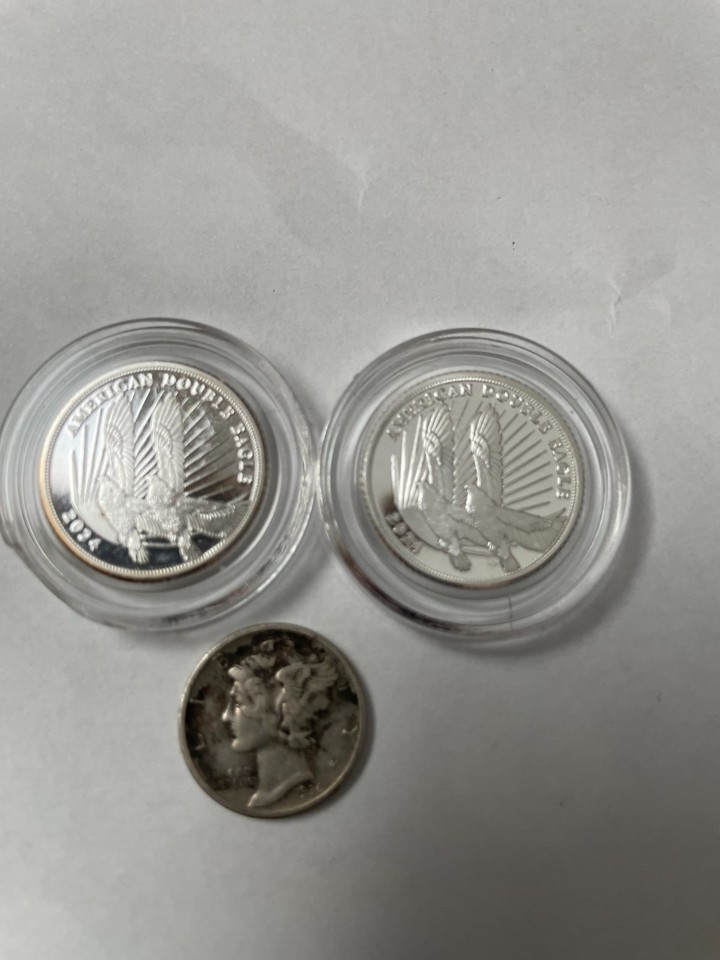 COINS USA MINNI $2.00 SILVER COINS! 1/4OZ .999 EACH. "DOUBLE EAGLE" | eBay