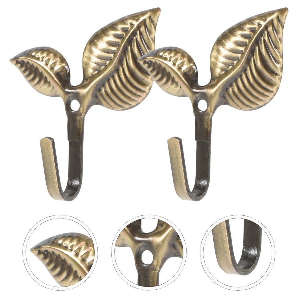 4 Pcs Wrought Iron Hanger Hook Decorative Coat Hooks Chinese Style Wall ...