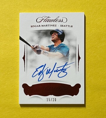 2018 PANINI FLAWLESS EDGAR MARTINEZ AUTOGRAPH /20 #FS-EM MARINERS HOF ...