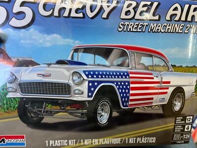 Monogram 85-4519 1955 Chevy Bel Air Street Machine 2n1 1/24 McM KIT FS ...