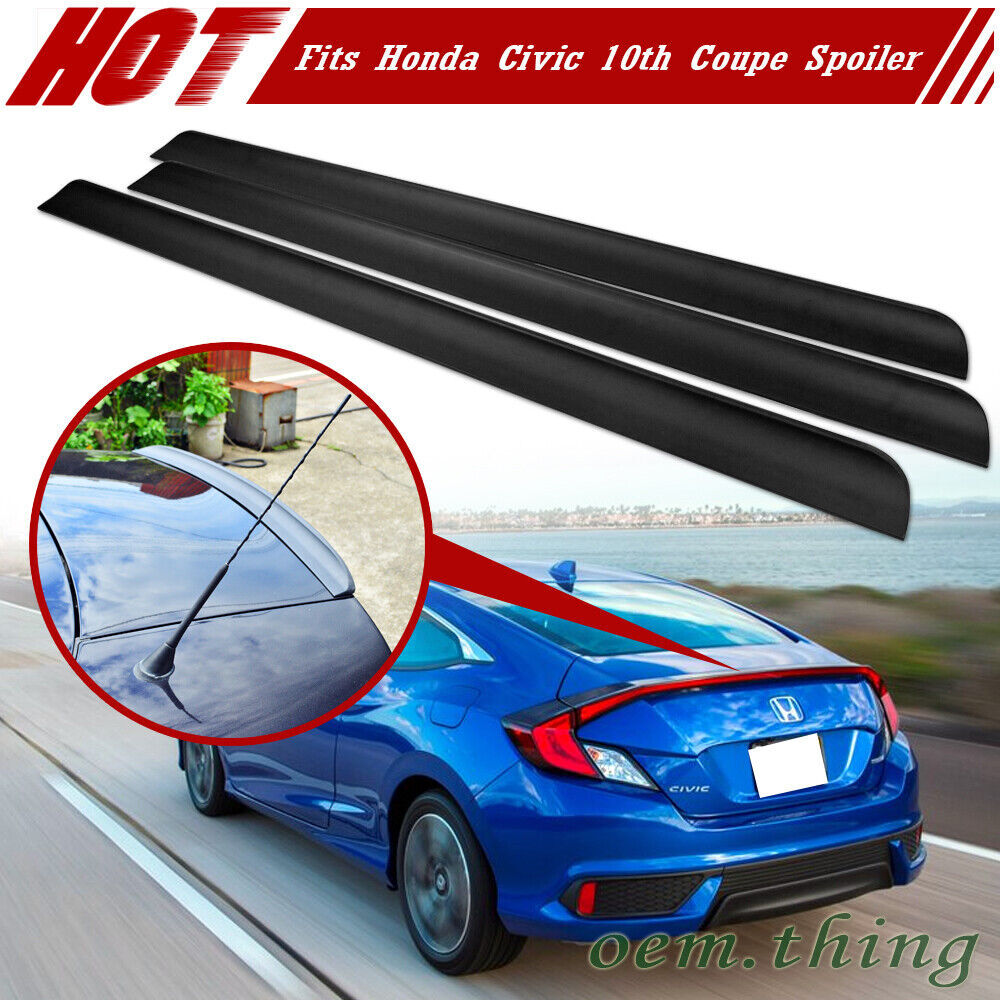 2016-2021 Fits Honda Civic 10th 2D Coupe Rear Add-on Trunk Lip Spoiler ...