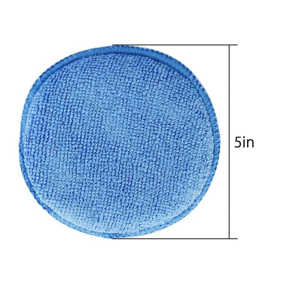 10x 5" Microfiber Foam Sponge Applicator Pads Car Buffing Polish Wax ...