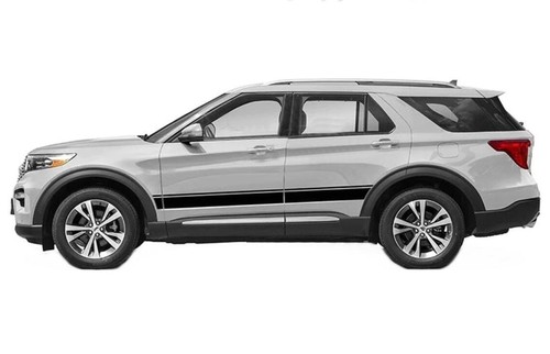 2 PCS Graphics Vinyl Side Skirt Stripes Decal For Ford Explorer Car ...