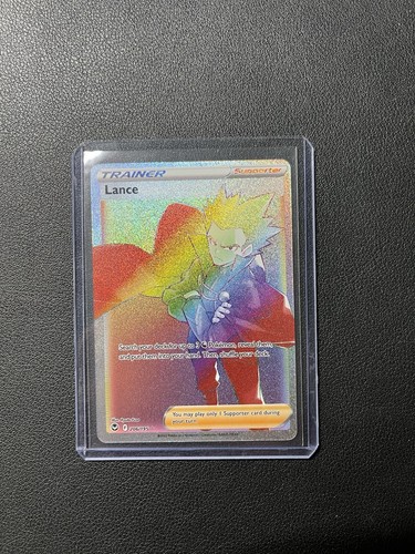 Lance 206/195 Pokemon Silver Tempest Rainbow Rare Full Art Secret Rare ...