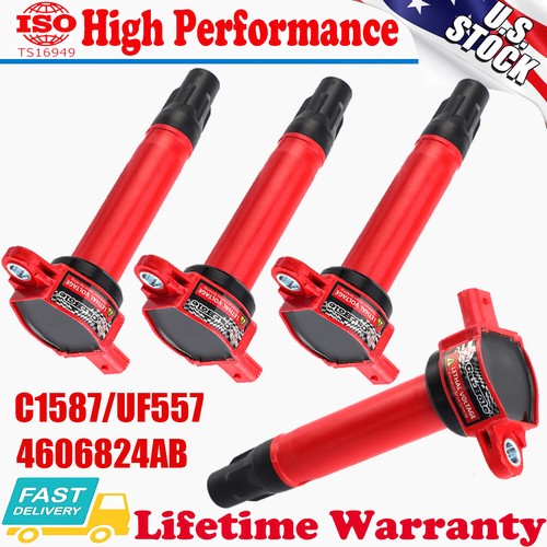 4 Pack Ignition Coil For Dodge Jeep Compass 2.0L 2.4L L4 C1587 UF557 ...
