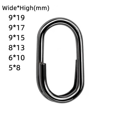 100PCS Stainless Steel Rolling Swivel Oval Split Rings Fishing Tackle ...