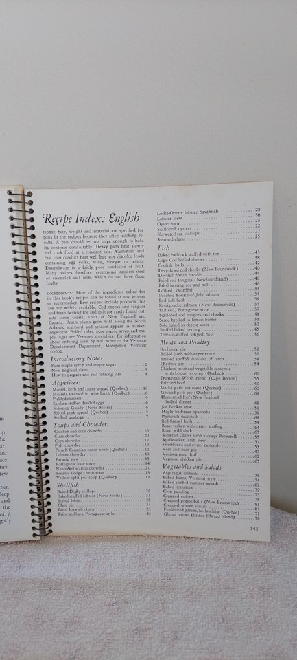 TIME-LIFE FOODS OF THE WORLD RECIPES: AMERICAN COOKING: NEW ENGLAND ...
