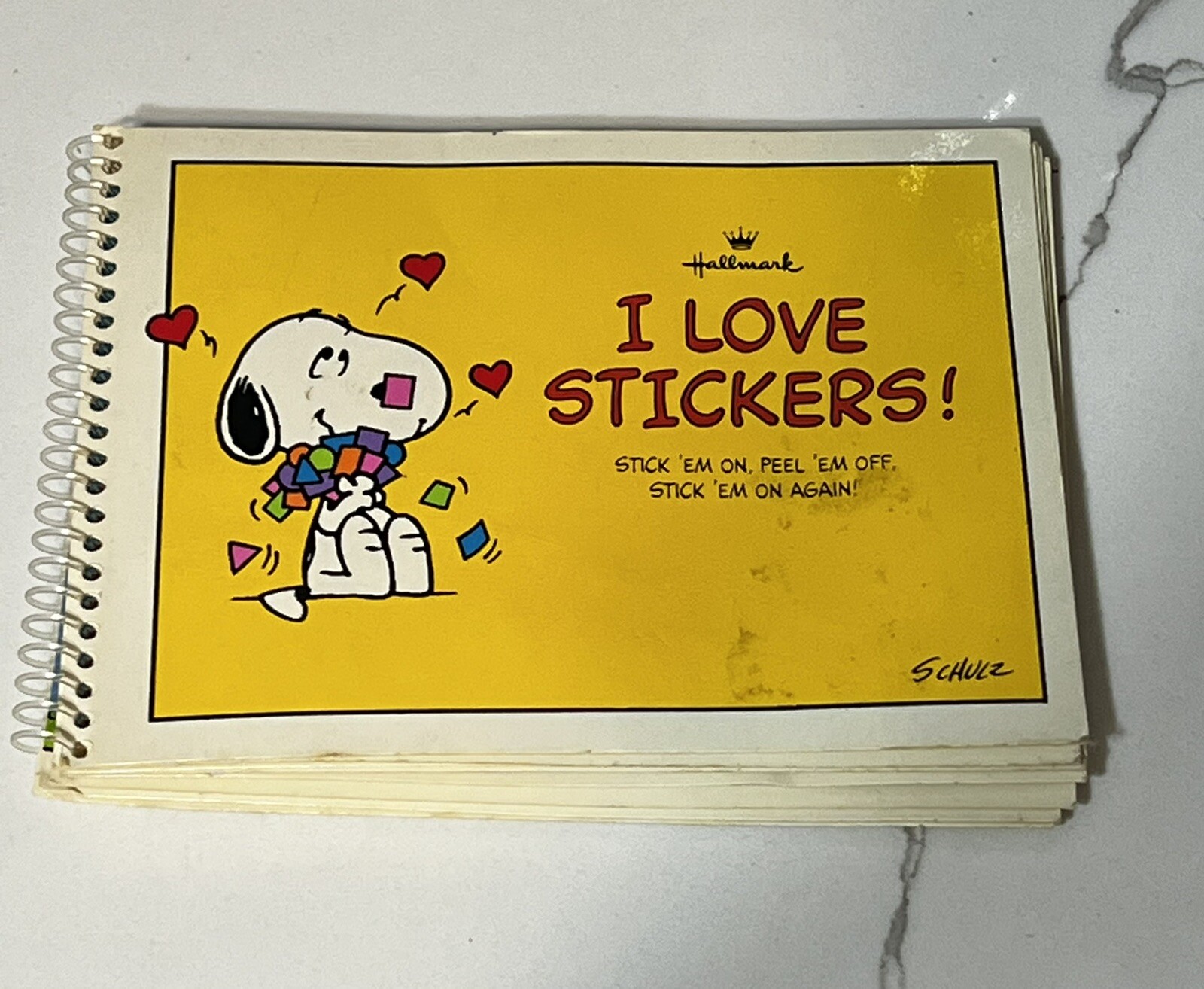 Vintage 80's Snoopy Hallmark sticker album Garbage Pail Kids My Little ...