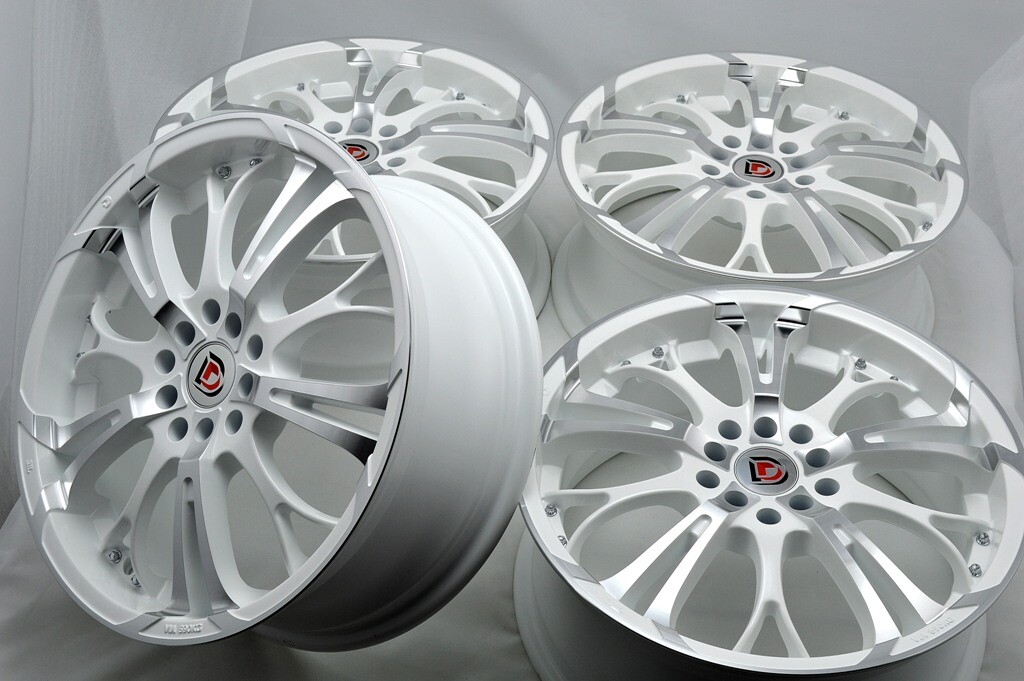 Set of 4 New 17x7 DDR R25 White Machined Finish 17" Rims Wheels 5x100 ...