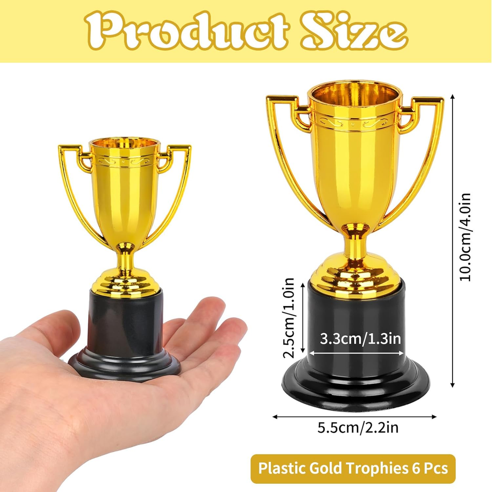 Mini Trophies,Gold Trophy Award, Plastic Trophies for Kids, 4 Inch ...