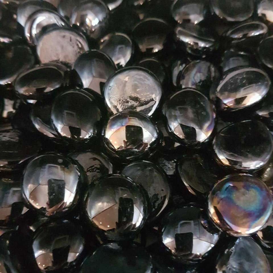 Decorative Round GLASS PEBBLES Stones Nuggets BEADS *Lots Quantities ...