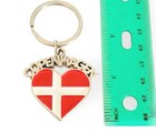 Copenhagen Denmark Keychain Heart Shaped Country Flag Souvenir Metal ...