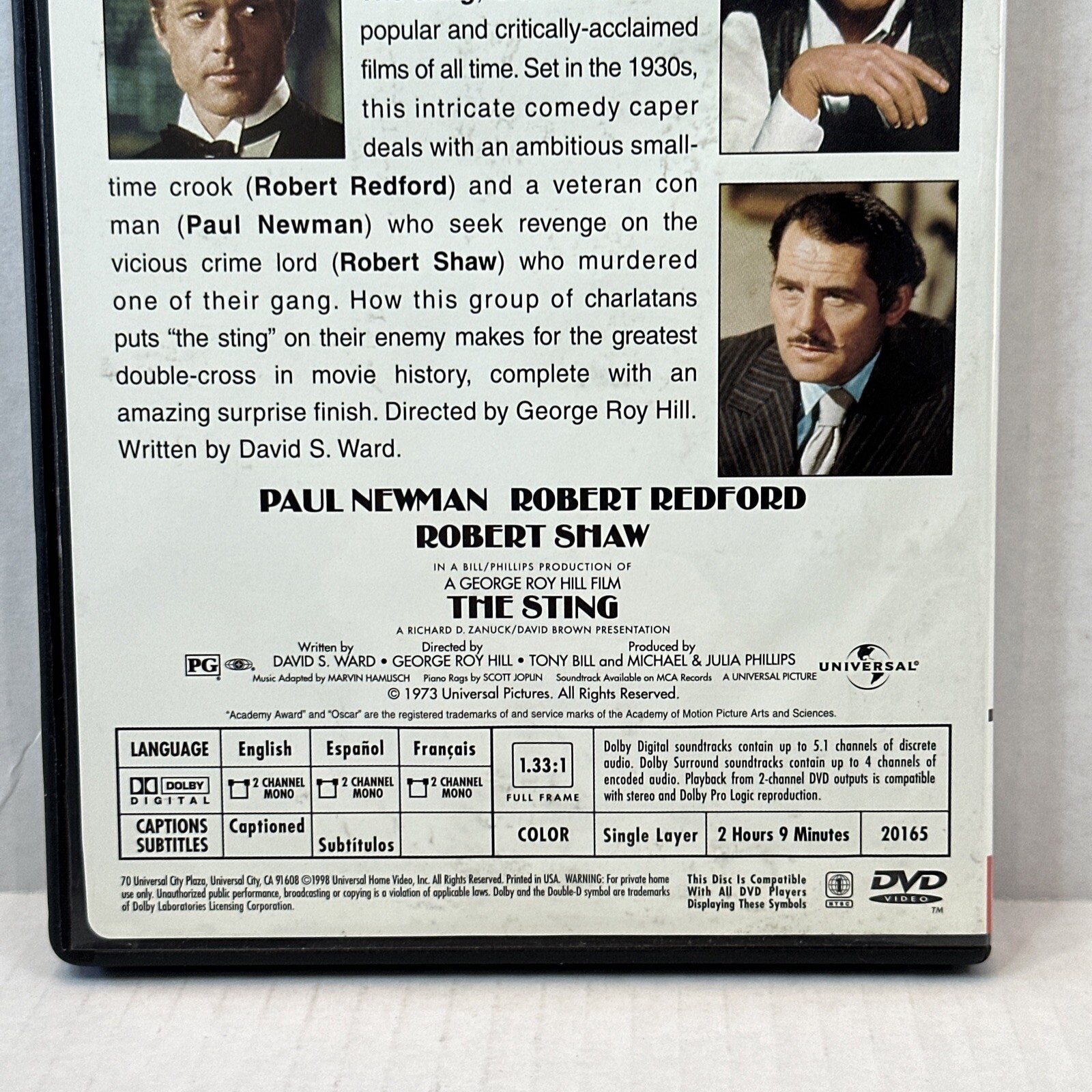 The Sting (DVD, 1998, Limited Edition Packaging) 25192016523 | eBay