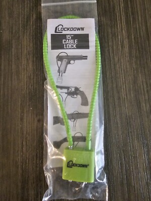 LOCKDOWN 15 Inch Cable Gun Lock green with 2 Keys New In Package kid ...