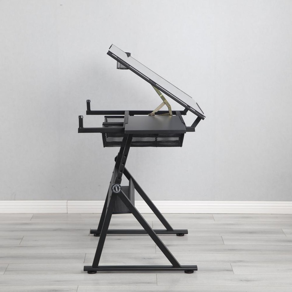 Drafting Desk Drawing Table Art Craft Work Station for Drawing, Reading ...