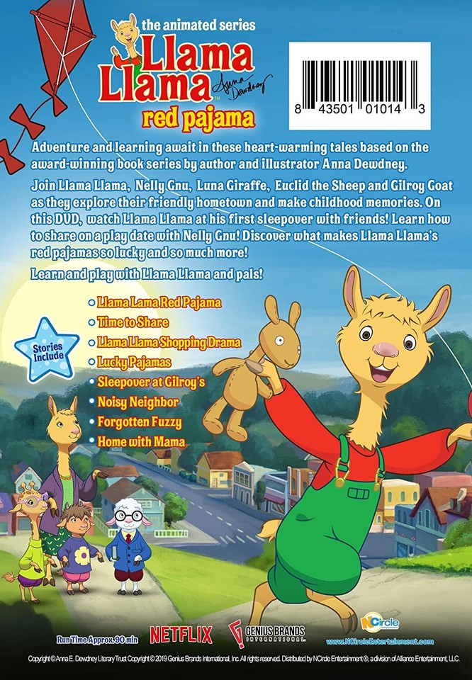 Llama Llama Red Pajama (DVD) Jennifer Garner Shayle Simons 843501010143 ...