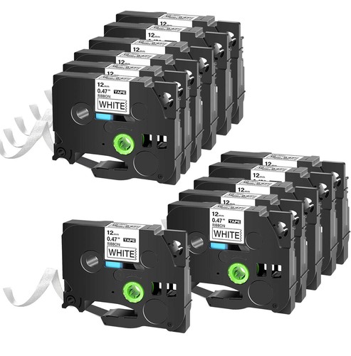 12PCS Satin Ribbon Tape Compatible for Brother P-Touch TZe-R231 12mm ...