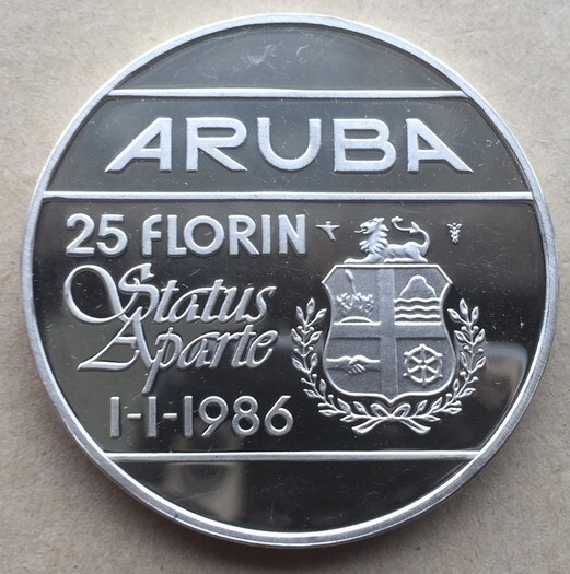 Aruba 1986 Independence 25 Florin Silver Coin,Proof | eBay