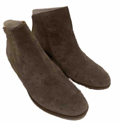 Lucky Brand Breena 2 Gray Suede Studded Ankle Booties Womens 7,37 ...
