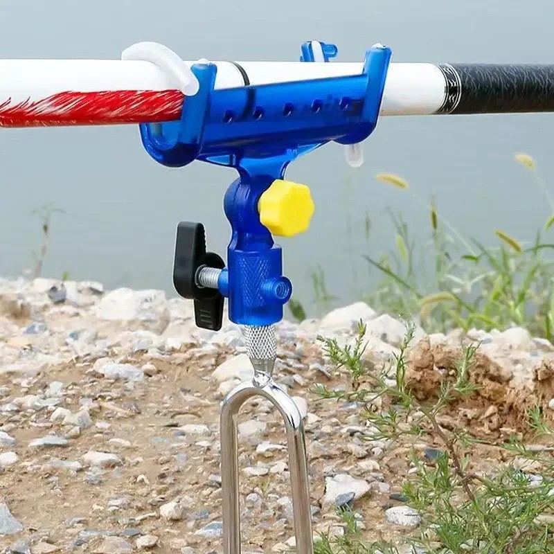 1pc Fishing Rod Ground Bracket With Rod Drop Lock And Rod Lift Unlock ...