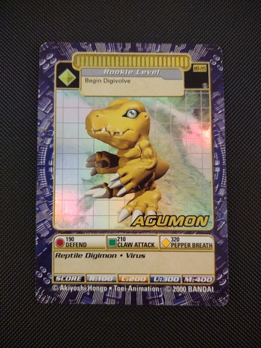 Digimon Agumon BO-115 S Card 2000 Digi-Battle Bandai Holo | eBay