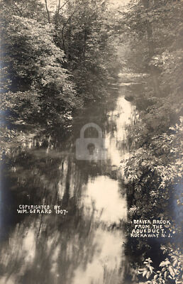 Beaver Brook from the aqueduct, Rockaway, NJ 1907 RPPC Photo Postcard ...