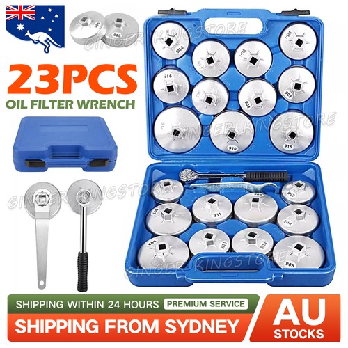NEW 23Pcs Cup Type Oil Filter Wrench Set 1/2" Square Drive Removal ...