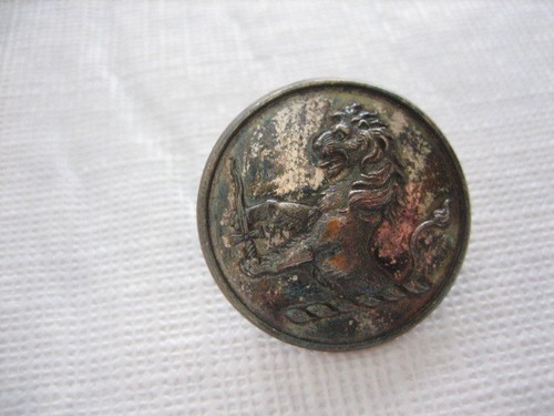 Vintage Med 1" Metal Livery Button - FIRMIN - Lion Holding Flambard ...