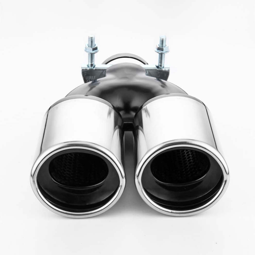 2.5" Inlet Resonated Exhaust Muffler Tip With Clamp Dual Oval Out 9.65 ...