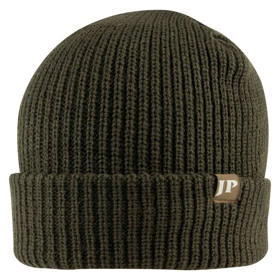 Jack Pyke Acrylic Bob Hat Olive Green Mens Thick Winter Hunting Beanie ...